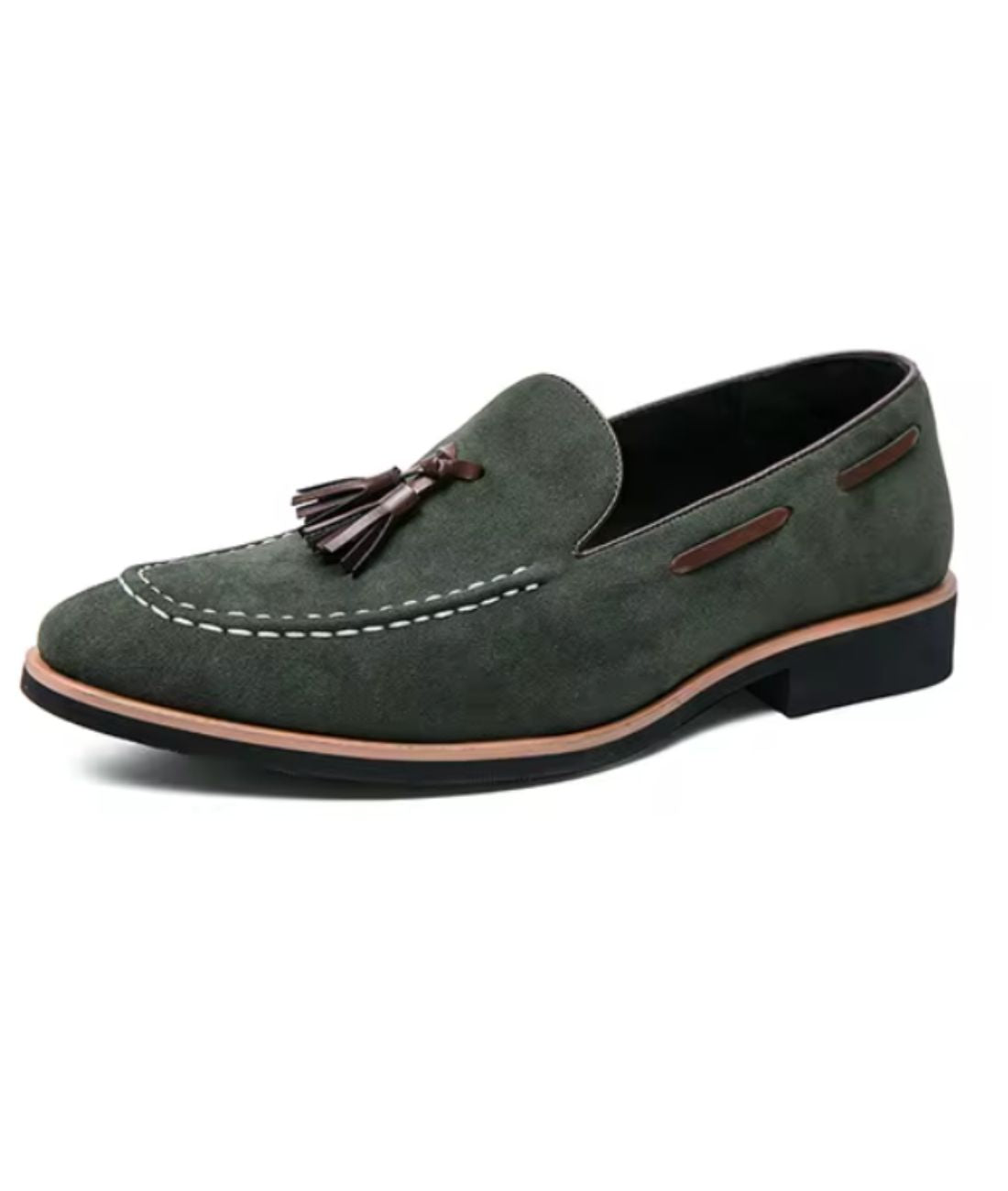 Mocassins À Glands En Daim Verts | Le Mocassin